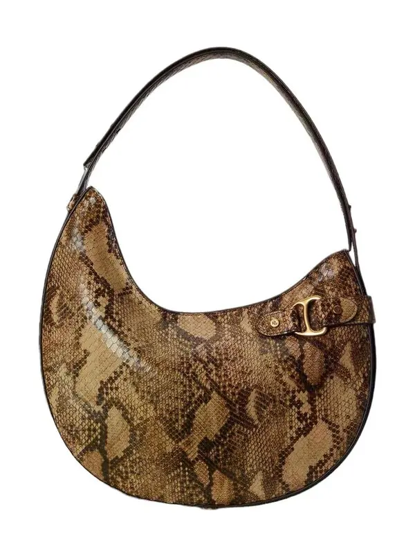 Ralph Lauren Large Tasha Snakeskin-effect Tote Bag - Brown