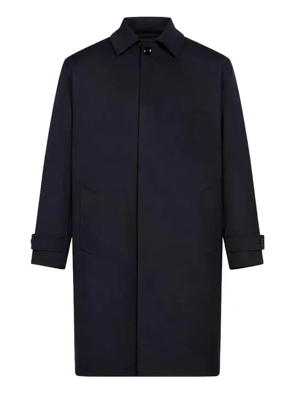 Kiton Button-fastening Single-breasted Coat - Blue