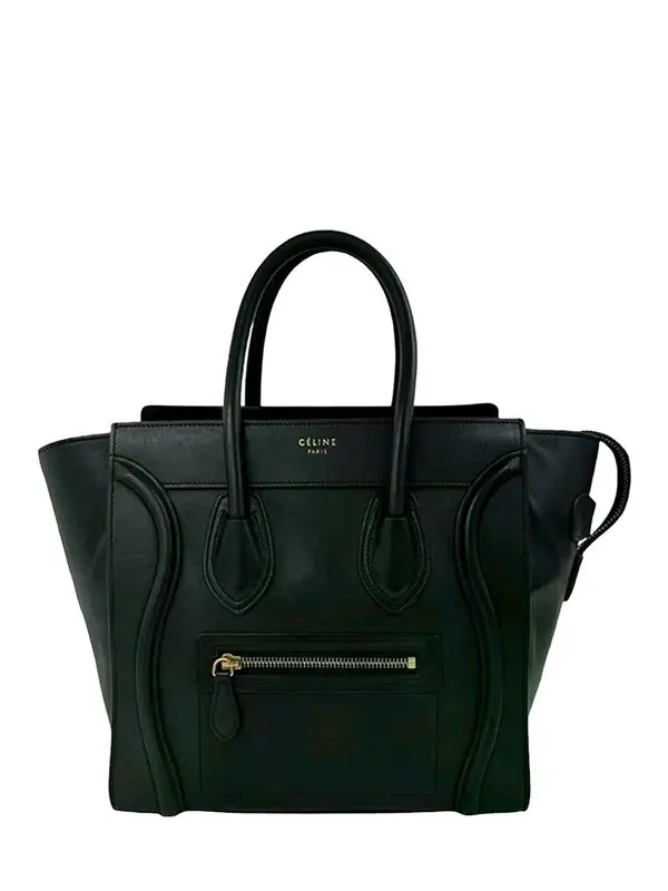 Celine Smooth Calfskin Luggage Tote Bag - Black