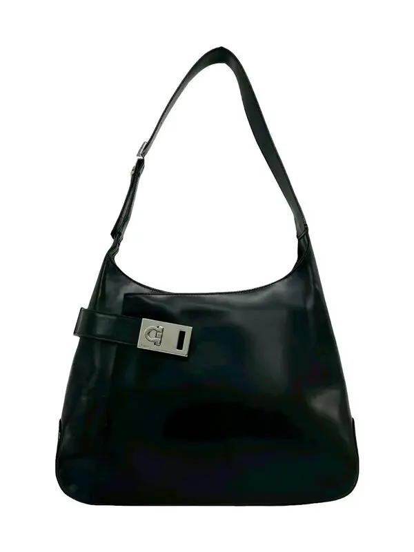 FERRAGAMO 2010-2026 Leather Shoulder Bag - Black