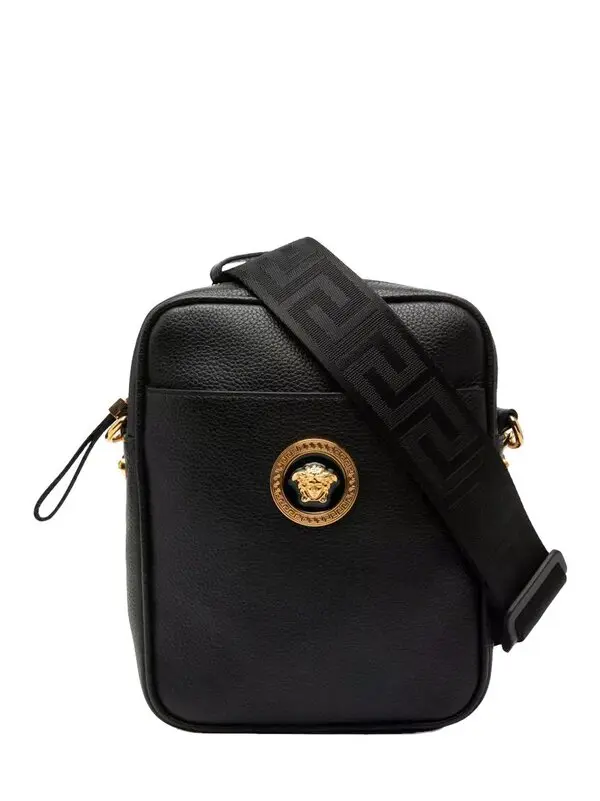 Versace 2021 Leather Medusa Crossbody Bag - Black