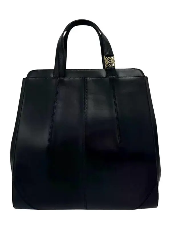 Loewe Leather Tote Bag - Black