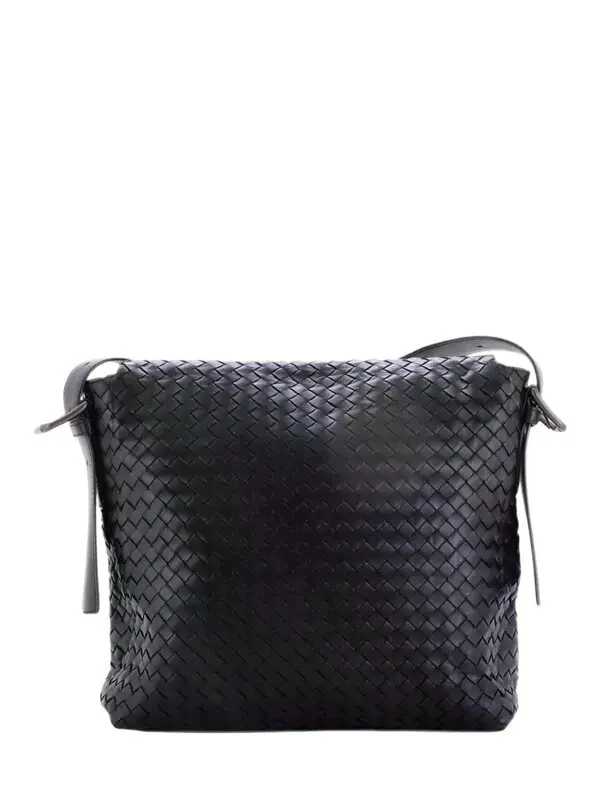 Bottega Veneta Intrecciato Nappa Medium Crossbody Bag - Black