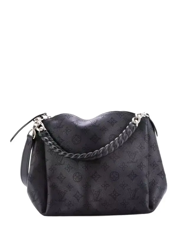 LOUIS VUITTON Mahina Leather Bb Hobo Bag - Black