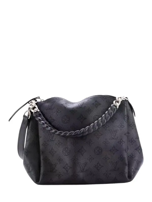 LOUIS VUITTON Mahina Leather Bb Hobo Bag - Black