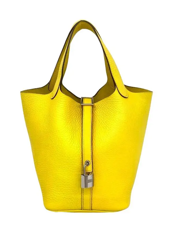 Hermès 2000 Clemence Picotin Lock 18 Handbag - Yellow
