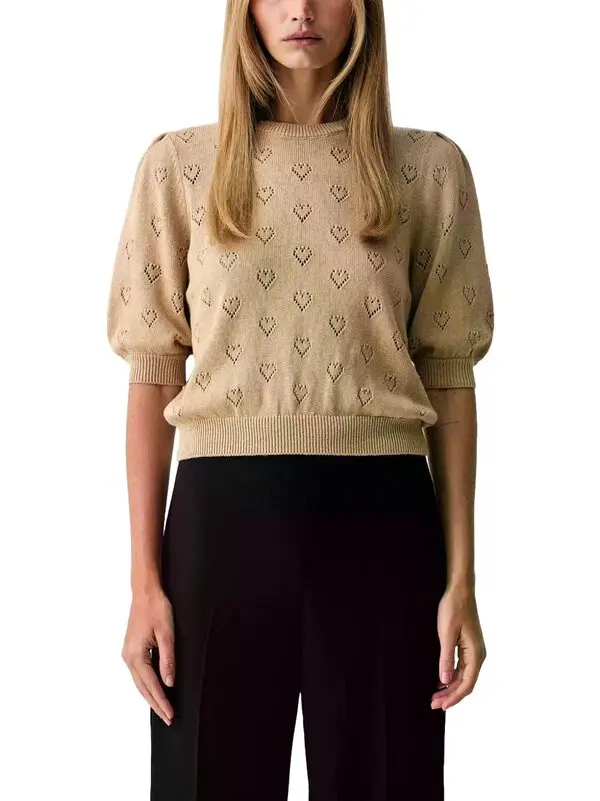 TWINSET Jumper With Heart Pattern - Neutrals