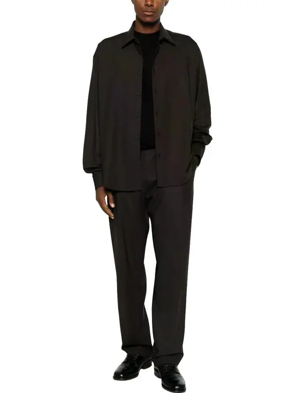SPINA Tailored Elasticated Waistband Trousers - Brown