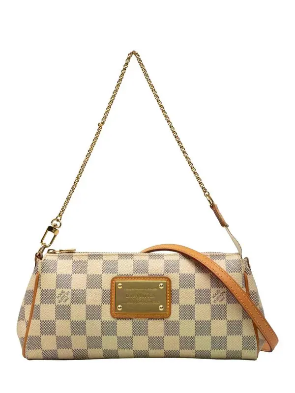 LOUIS VUITTON 2015 Damier Azur Eva Satchel - White