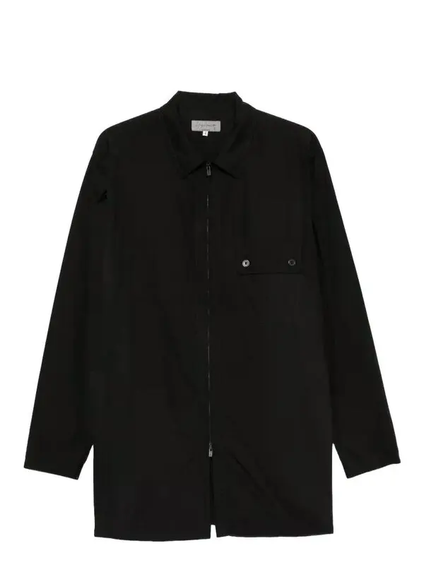 Yohji Yamamoto Zip-fastening Flap-pocket Shirt - Green