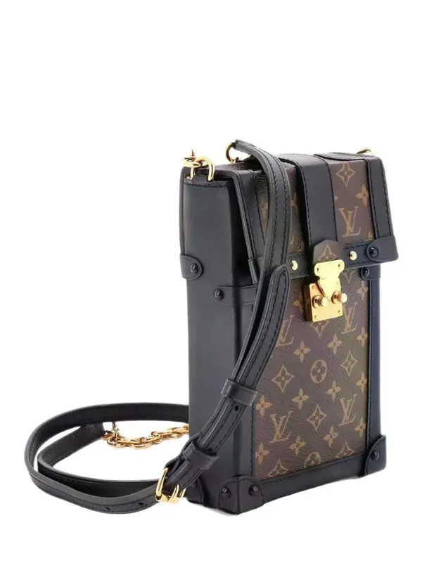 LOUIS VUITTON Vertical Trunk Pochette Monogram Canvas Crossbody Bag - Brown