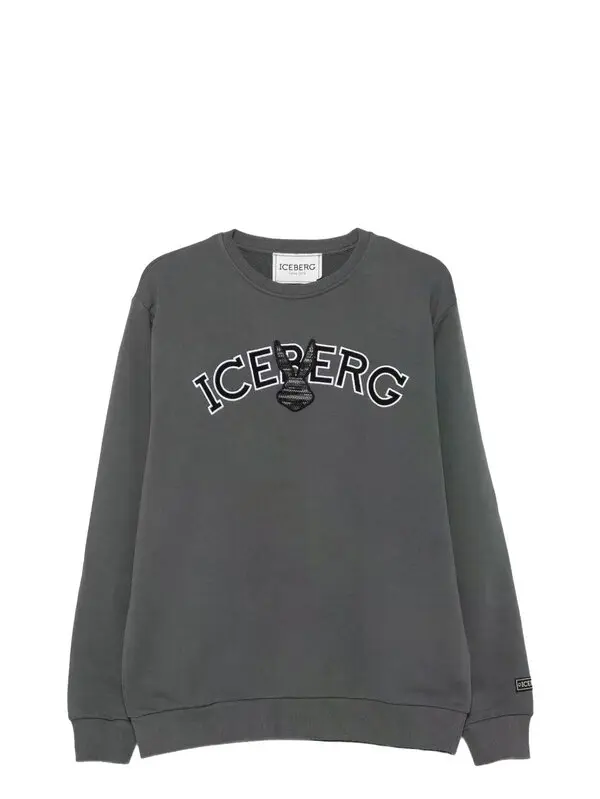 Iceberg Logo-embroidered Sweatshirt - Grey