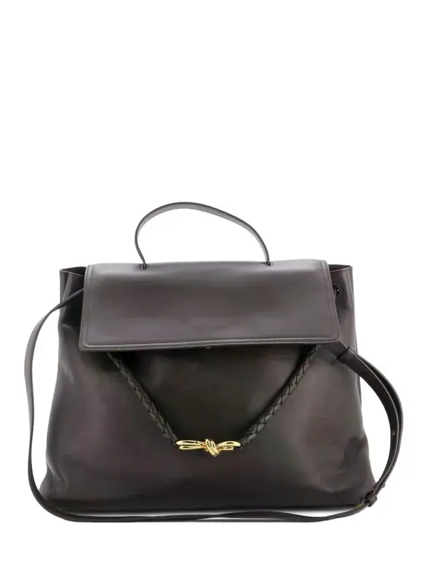 Bottega Veneta Leather Top Handle Satchel Bag - Brown