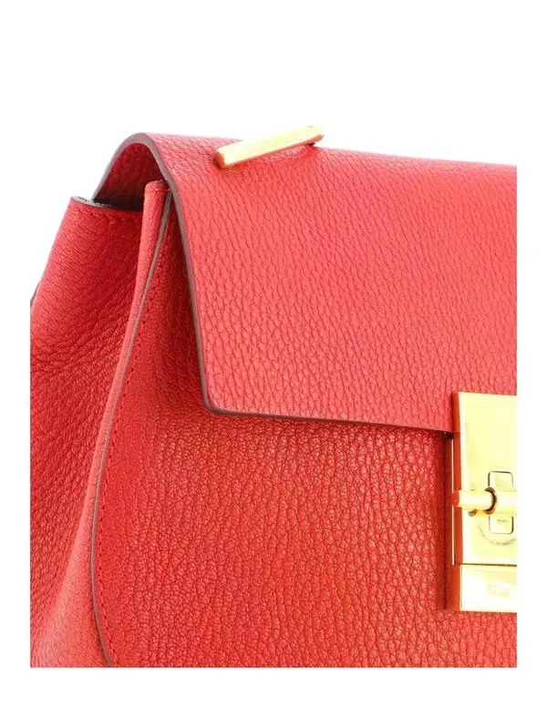 Chloé Drew Leather Small Crossbody Bag - Red