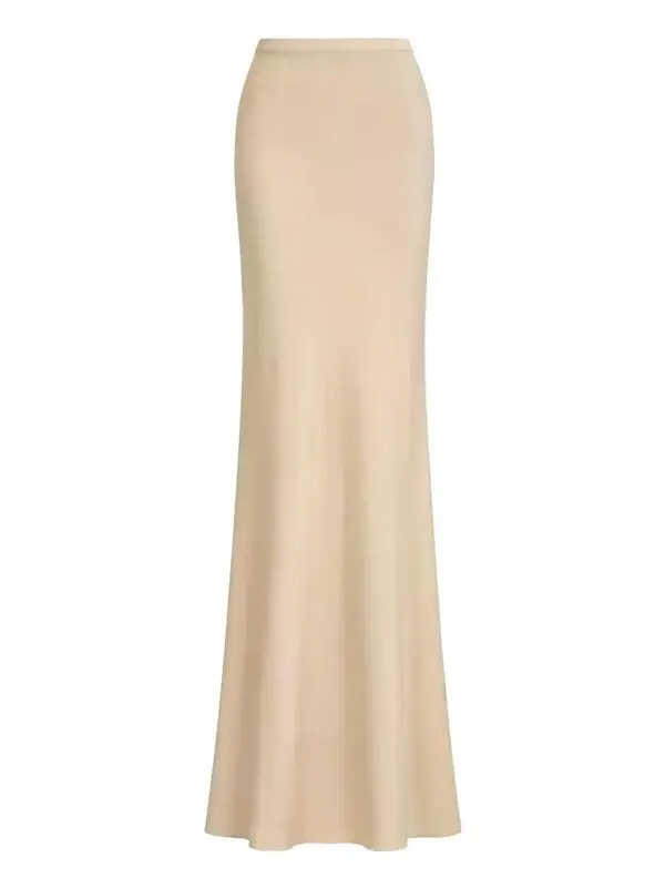 GEMY MAALOUF Silk Maxi Skirt - Neutrals