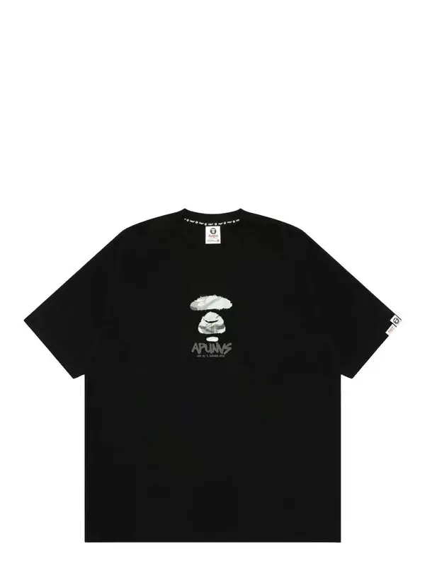 AAPE BY *A BATHING APE Aapeunvs Logo-print Cotton T-shirt - Black