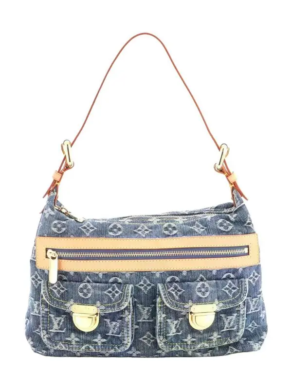 LOUIS VUITTON Baggy Denim Pm Hobo Bag - Blue