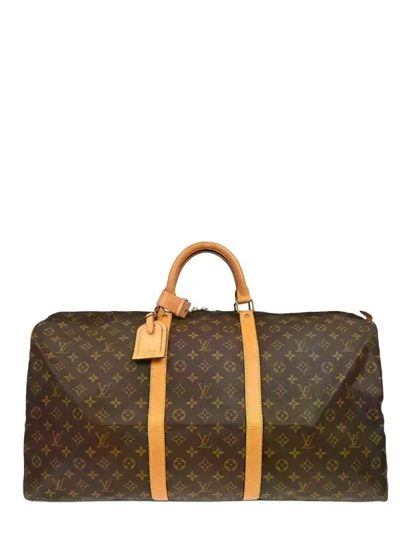 LOUIS VUITTON Keepall 60 Monogram Travel Bag - Brown
