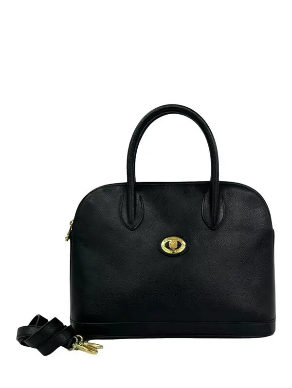 Burberry 20th Century Leather Satchel - Black