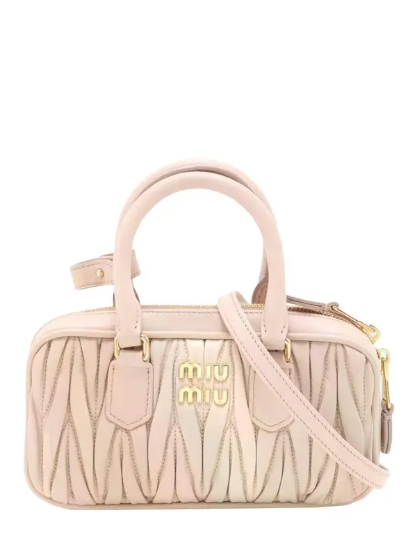 Miu Miu 2020-2026 Matelasse Nappa Arcadie Satchel - Pink