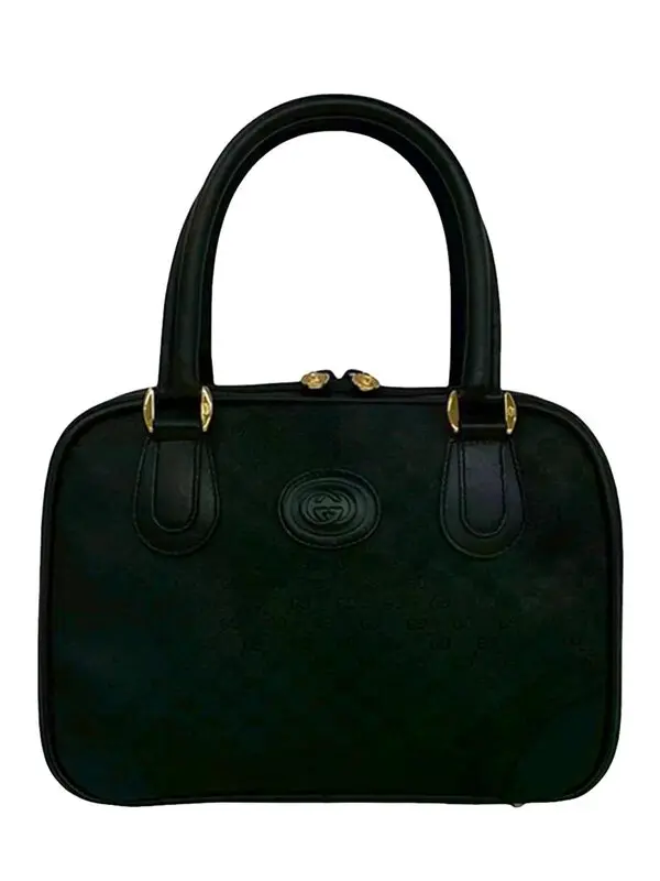 Gucci Microssima Canvas Handbag - Black