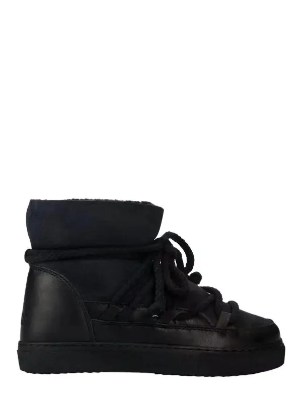Inuikii Classic Lace-up Leather Ankle Boots - Blue