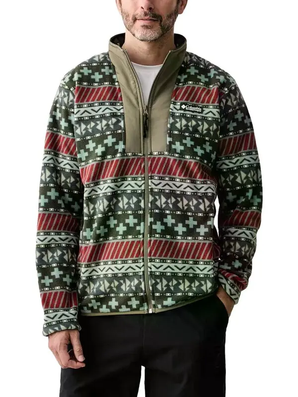 Columbia Geometric-print Zip-up Sweatshirt - Green