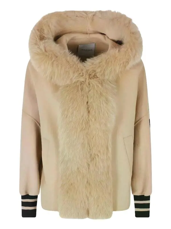 ERMANNO FIRENZE Shearling-trim Jacket - Neutrals