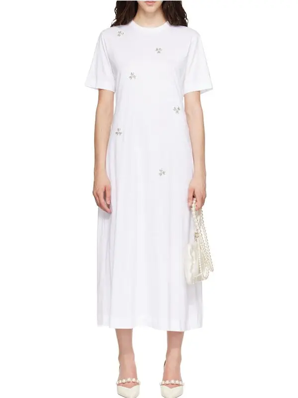 Simone Rocha Easy Embellished Dress - White