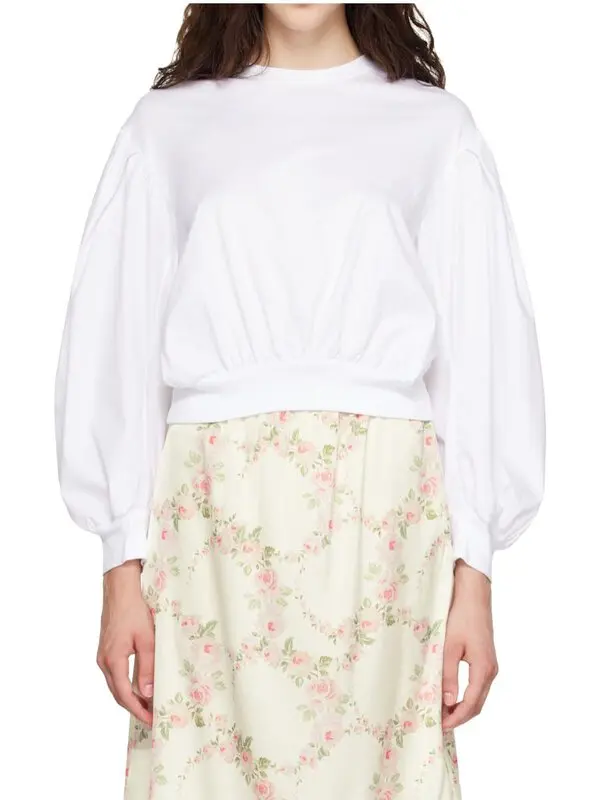Simone Rocha Puff Sleeve Lantern Top - White