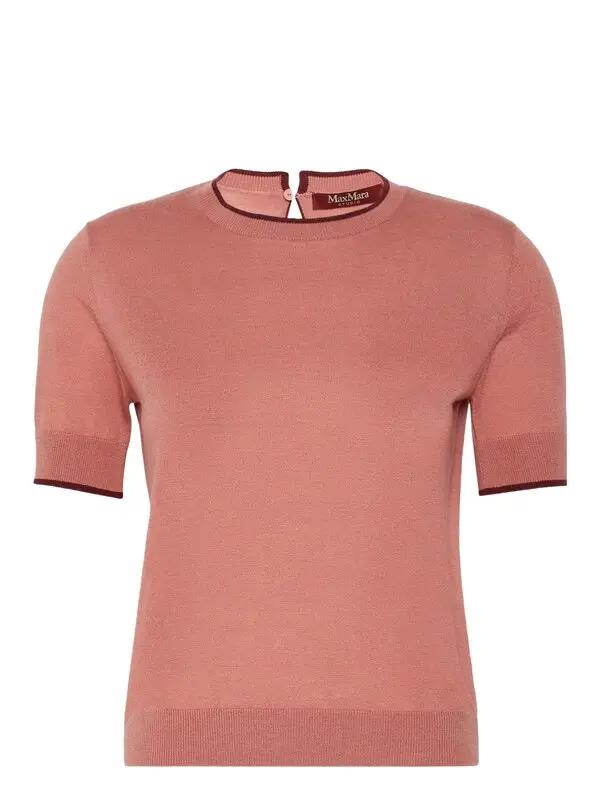 Max Mara Wool And Silk Yarn Sweater - Fard