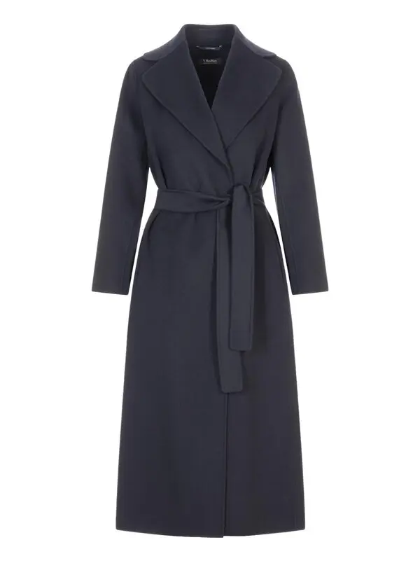 Max Mara Anna Belted Long Coat - Black