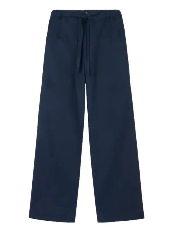 TOD'S Drawstring Poplin Trousers - Black