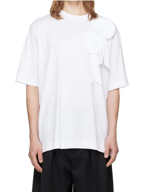 Simone Rocha Rose Knot Loose T-shirt - White