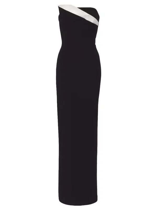 Roland Mouret Draped Bustier Gown - Black