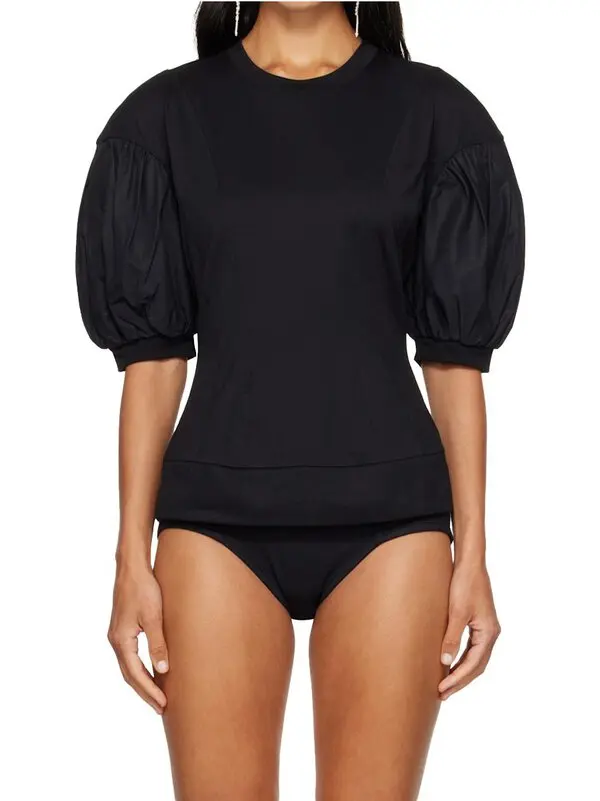 Simone Rocha Puff Sleeve T-shirt - Black
