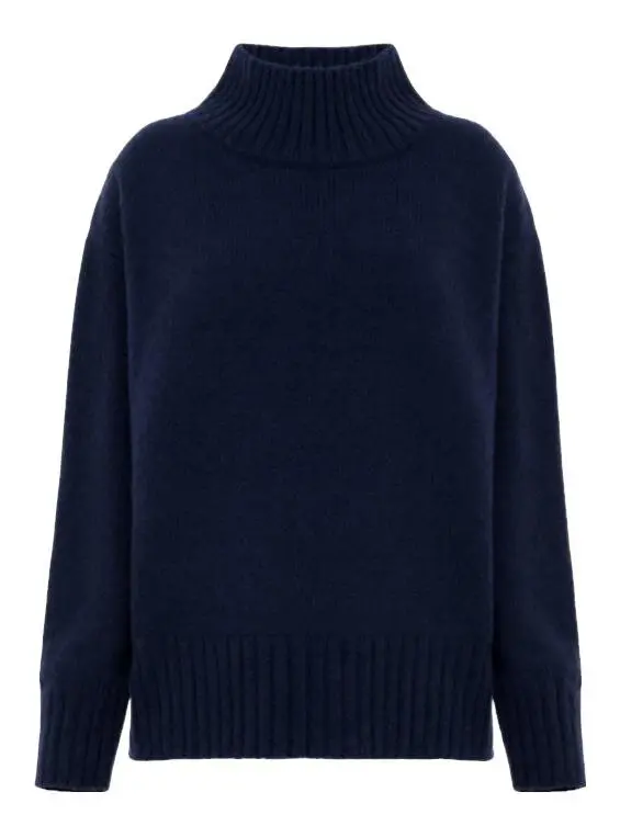 Malo Long-sleeve High-neck Top - Black