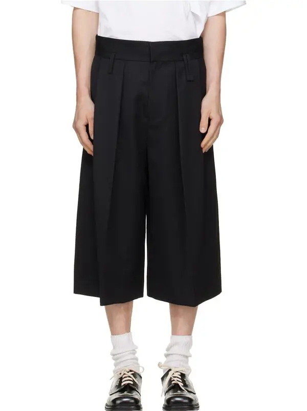 Simone Rocha Wool Blend Wide-leg Culottes - Black