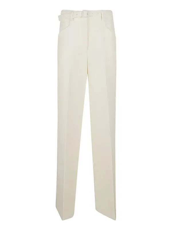 Gabriela Hearst Belted Tailored Pants - Cream