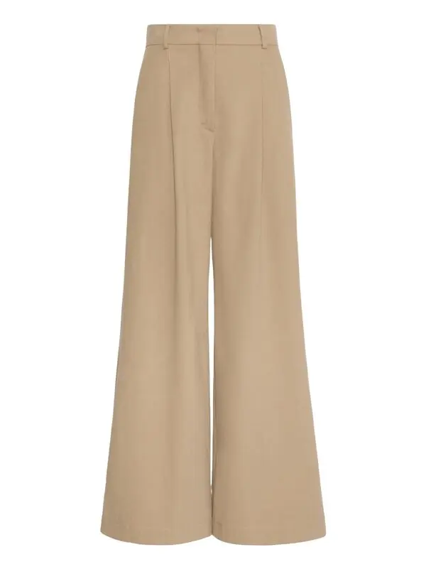 Max Mara Editto Wide-leg Trousers - Beige
