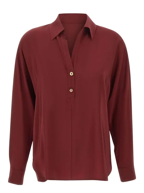 Max Mara Long-sleeved Polo Shirt - Red