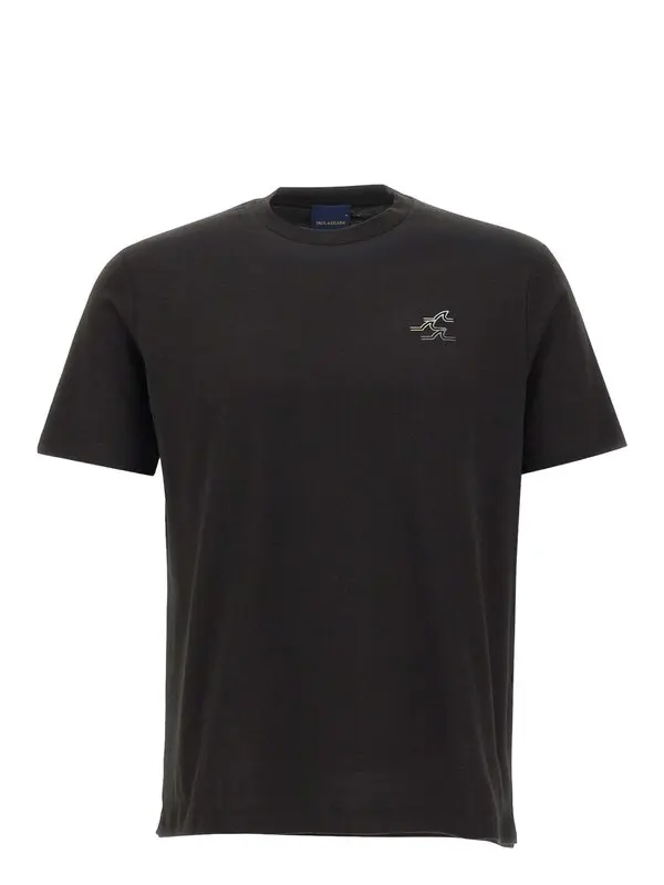 Paul & Shark Logo Crew-neck T-shirt - Black