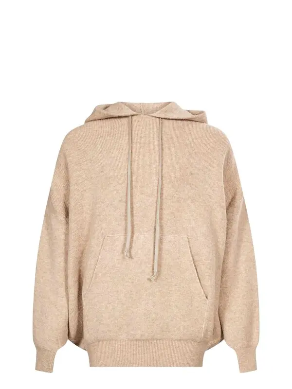 Rick Owens Long-sleeve Hooded Sweatshirt - Nude