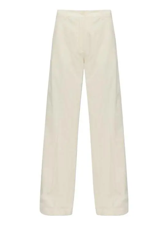 Paul & Shark Wide-leg Corduroy Pants - White