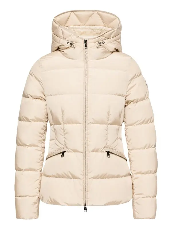 Moncler Avoce Hooded Short Down Jacket - Beige