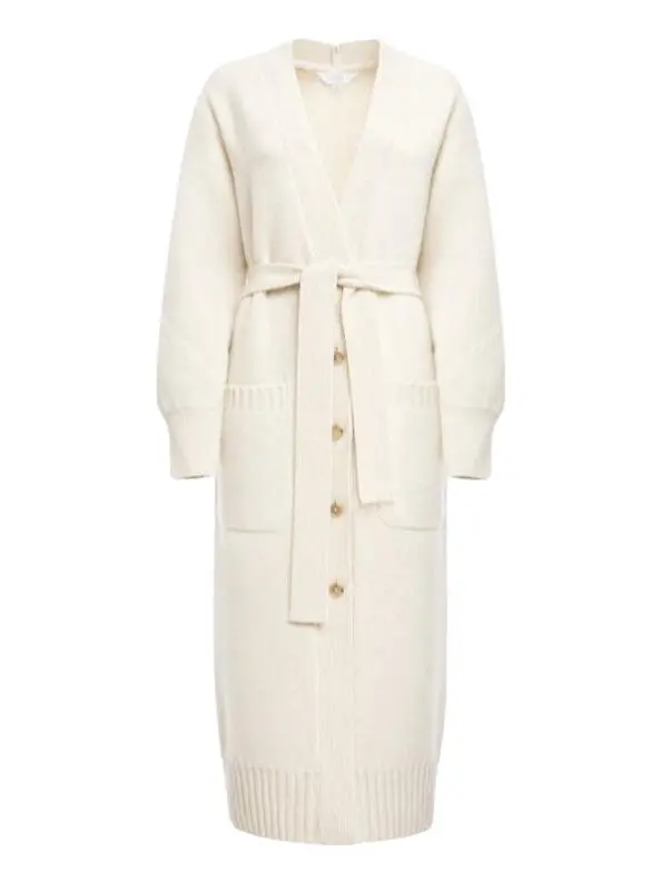 Malo Long Sleeved Belted Cardigan - No