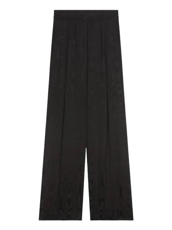 Dries Van Noten Pleated Trousers With Belted Waist - Black