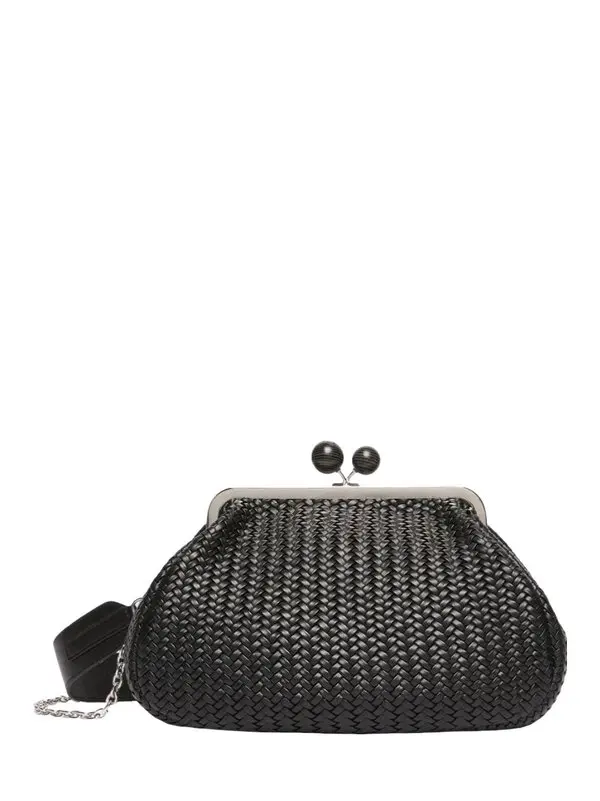Max Mara Medium-sized Pasticcino Woven Shoulder Bag - Black