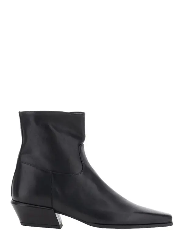 SEMICOUTURE Marisa Ankle Leather Boots - Black