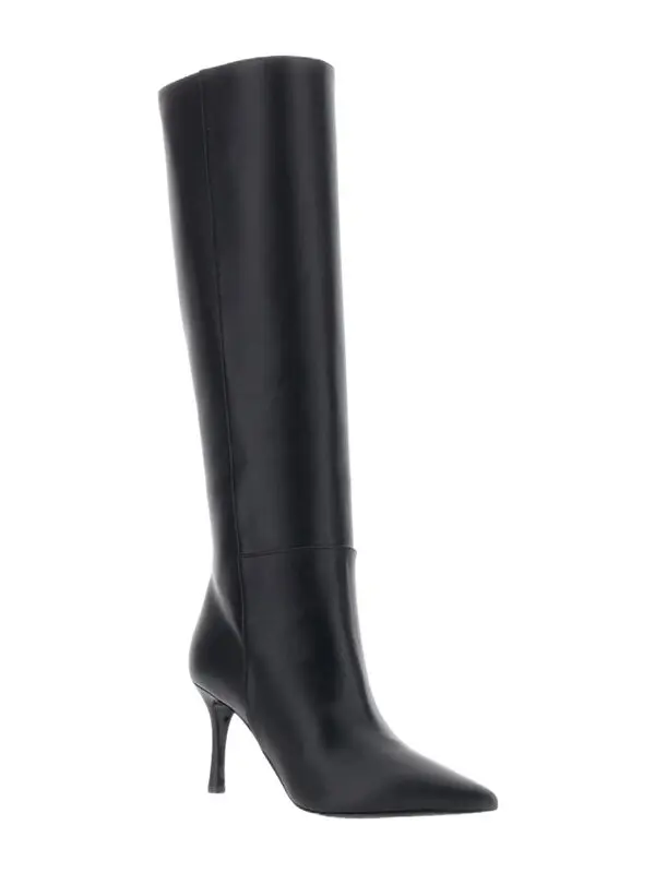 POLLINI Pointed-toe High Heel Tall Boots - Black